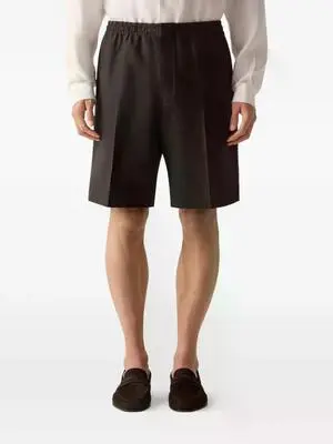 Zegna Oasi Lino Shorts - Brown