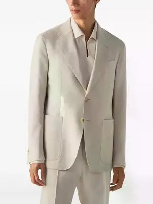 Zegna Single-breasted Patch-pocket Blazer