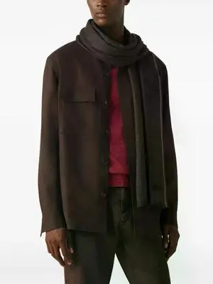 Zegna Frayed Scarf - Brown