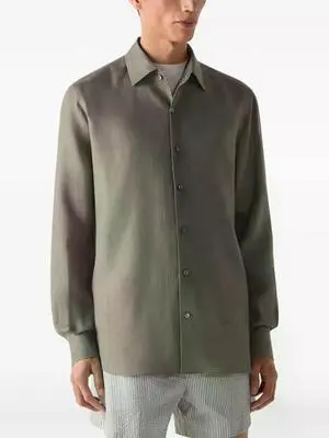 Zegna Oasi Lino Shirt - Grey