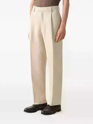 Zegna Pleated Linen Trousers