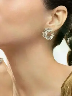 ANANYA Edge Diamond Hoop Earrings