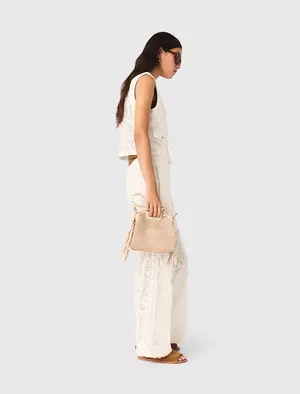 Maje Guipure Lace Waistcoat - Ecru