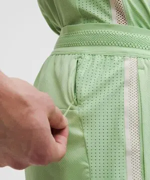 Lululemon Mesh-panelled Tennis Short - Kale Krush/light Ivory