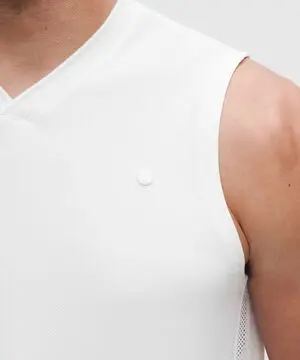 Lululemon Sleeveless Tennis Shirt With Mesh Paneling - White