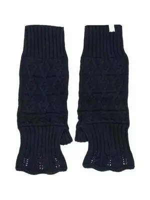 ANTIPAST Knit Patch-detail Fingerless Gloves