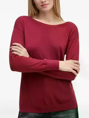 Sisley Boat Neck Sweater - Red