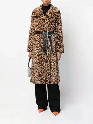 Philipp Plein Leopard-print Self-tie Coat