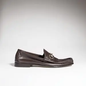 Gucci Lugano Leather Loafers With Horsebit Detail - Brown