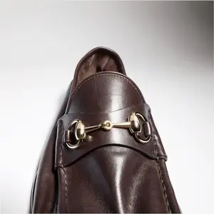 Gucci Lugano Leather Loafers With Horsebit Detail - Brown
