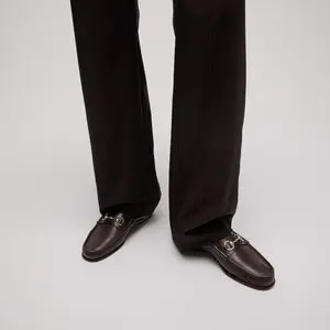 Gucci Lugano Leather Loafers With Horsebit Detail - Brown