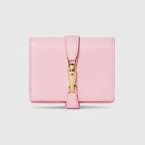 Gucci Jackie Medium Wallet, Pink, Leather Pink