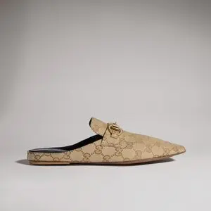 Gucci Gg Canvas Mule - Beige