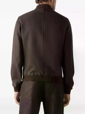 Zegna Oasi Lino Bomber Jacket - Brown