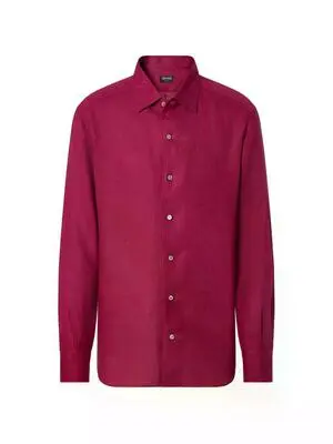 Zegna Oasi Lino Shirt - Red
