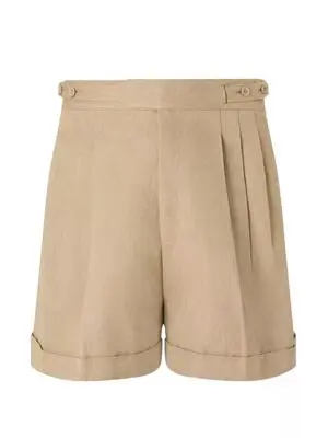 Zegna Pleated Linen Shorts