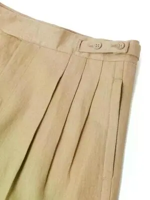 Zegna Pleated Linen Shorts