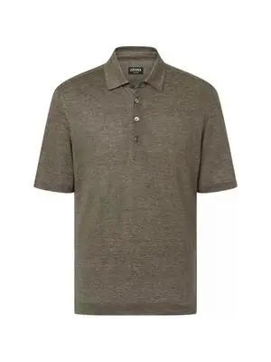 Zegna Oasi Lino Polo Shirt - Neutrals