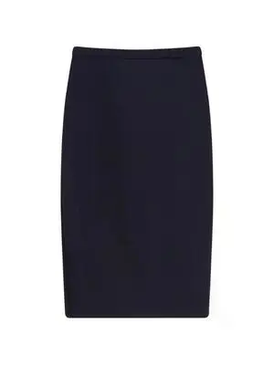 Max Mara High-waisted Slit Skirt - Blue