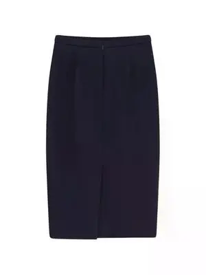 Max Mara High-waisted Slit Skirt - Blue
