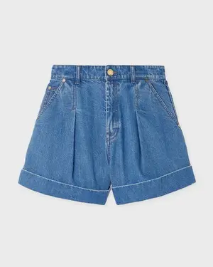 Zimmermann Denim Tailored Shorts - Light Blue