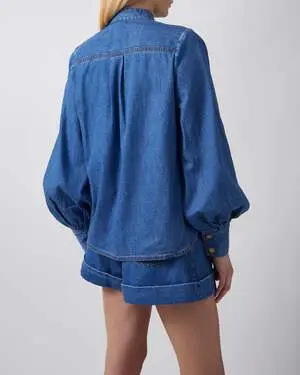 Zimmermann Denim Applique Shirt - Light Blue
