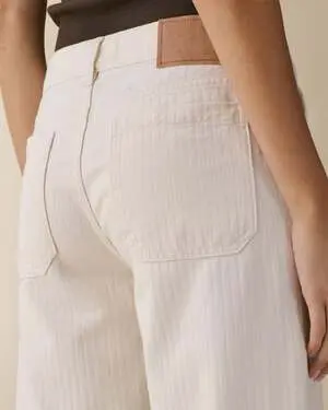 JEANERICA Guell Chevron Trousers - Ecru