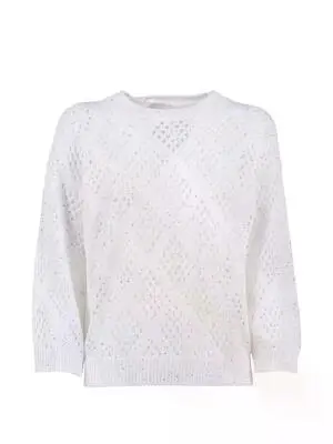 Peserico Openwork Sweater - White