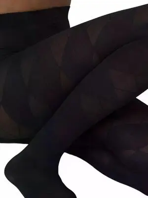 Swedish Stockings Rebecka Argyle-pattern Tights - Black