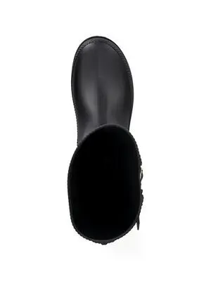 DR. SCHOLL'S SHOES Chambery Low Buckle-strap Rain Boots - Black