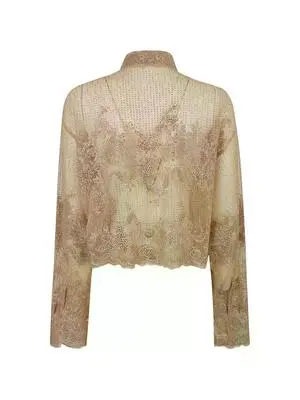 Ermanno Scervino Embroidered Tulle Blouse