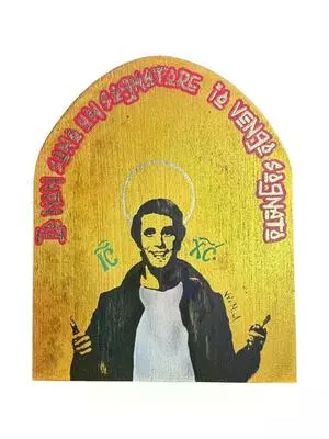 VJ’S MIND Icone Fonzie Showbiz Wall Painting - Gold