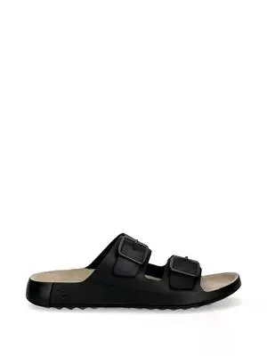 Ecco Buckle-detail Flat Sandals - Black