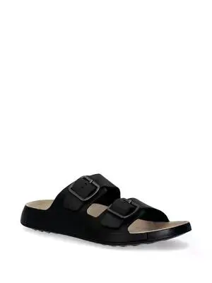Ecco Buckle-detail Flat Sandals - Black