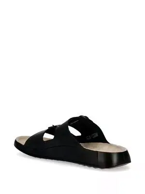 Ecco Buckle-detail Flat Sandals - Black