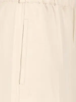 Max Mara Wide Leg Linen And Silk Pants - Beige