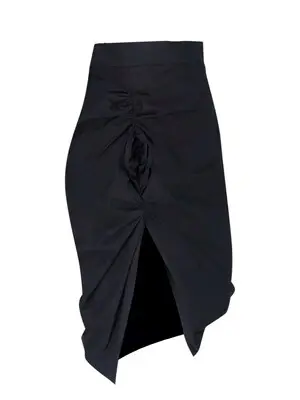 Ermanno Scervino Draped Midi Skirt - Black