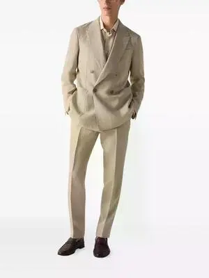 Zegna Lino Oasi Trousers - Neutrals