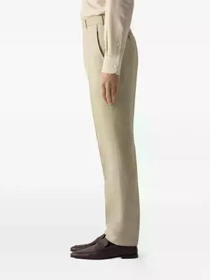 Zegna Lino Oasi Trousers - Neutrals