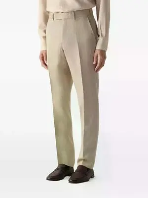 Zegna Lino Oasi Trousers - Neutrals