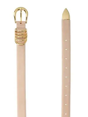 DEHANCHE Leather Belt "hollyhock - Beige