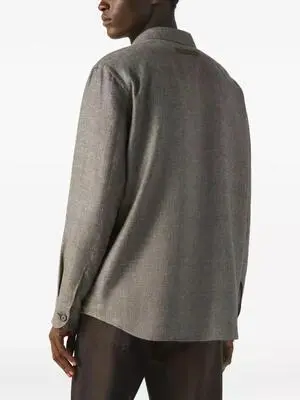 Zegna Buttoned Overshirt - Brown