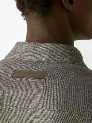 Zegna Cashmere Linen And Silk Overshirt - Brown