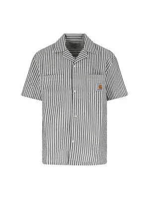 Carhartt Work In Progress Shirt "leavel S/s - Gray