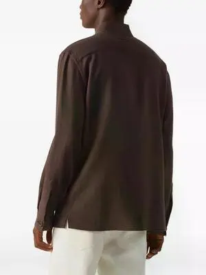 Zegna Oasi Lino Overshirt - Brown