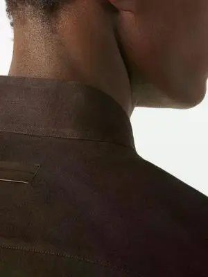 Zegna Oasi Lino Overshirt - Brown