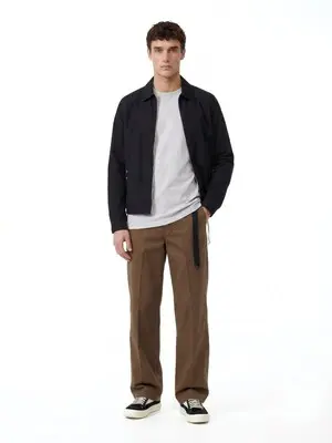 Stone Island Cotton Zip Jacket - Black
