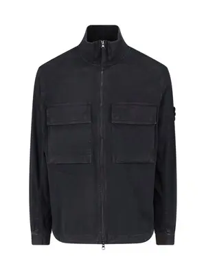 Rick Owens Stone Island Cotton Zip Jacket - Black