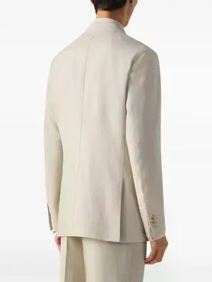 Zegna Single-breasted Patch-pocket Blazer - Neutrals