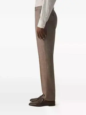 Zegna Crossover Wool Trousers - Brown